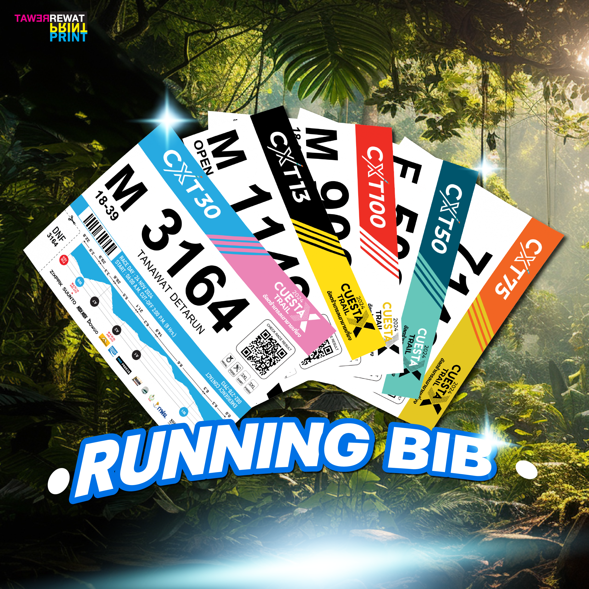 รับผลิตป้ายงานวิ่ง ป้ายนักวิ่ง BIB วิ่ง Running BIB งานครบวงจร ได้ ...